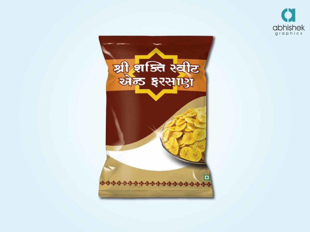 Packaging Pouch Design for Shakti Sweets | Wrapper | Abhishek Grpahics